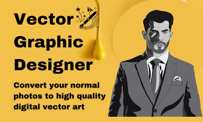 Create vector portrait minimalist art cartoon photo trace in adobe illustrator by Fahadayyaz786 ...