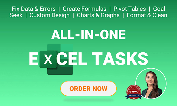 Do excel data cleaning, editing, formatting and formulas by Urskavalencak | Fiverr
