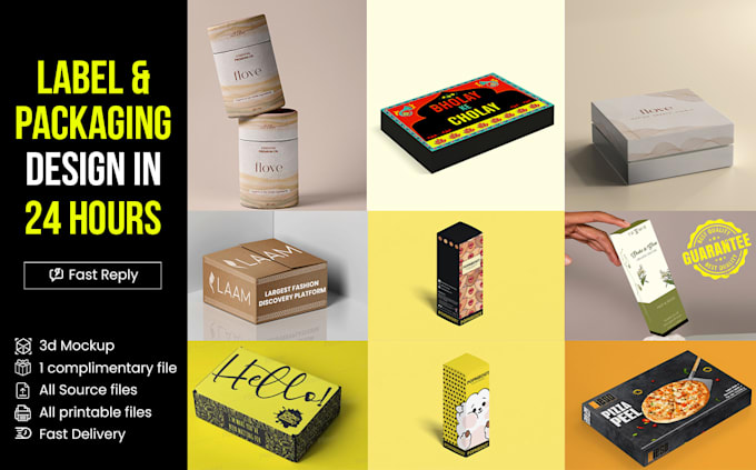 Design premium product packaging for your brand by Rafiawaseem815 | Fiverr