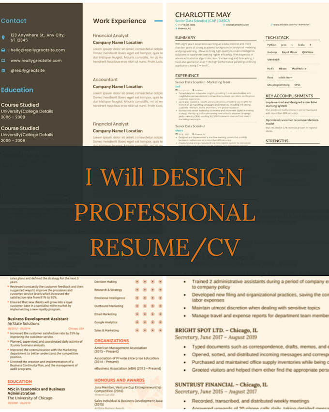 Design your resume, cv and cover letter by Areejfatima710 | Fiverr