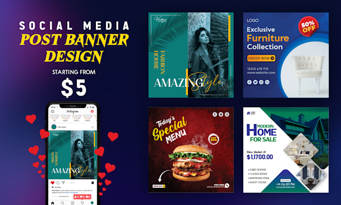 Design premium professional web banner, header, slider, ads, post, and ...