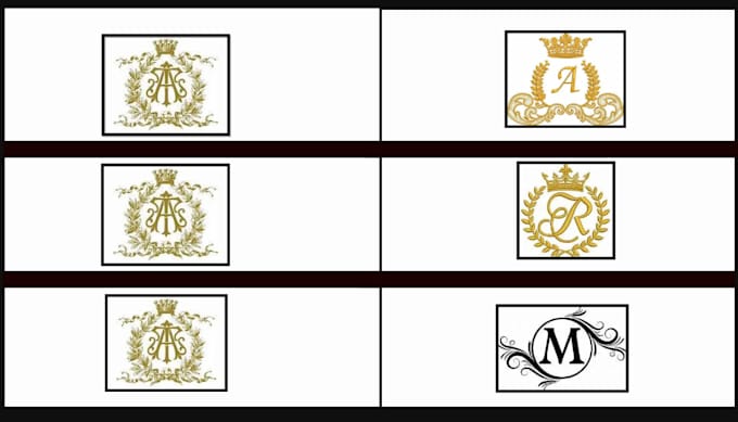 Design a custom monogram logo for you by Biancagraphics1 | Fiverr