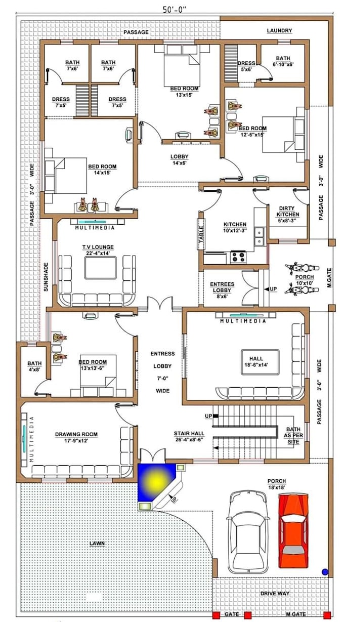 Make 2d floor plan in autocad by Engr_ijaz24 | Fiverr