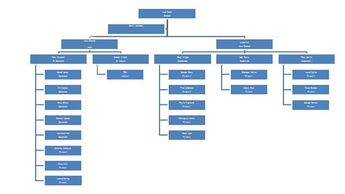 Create an organizational chart or hierarchy graph in microsoft excel by ...