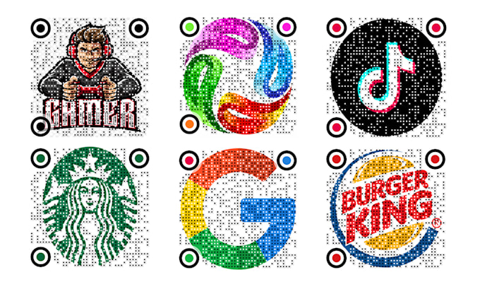 Design custom qr code with your brand logo by Yeamin_sarkar | Fiverr