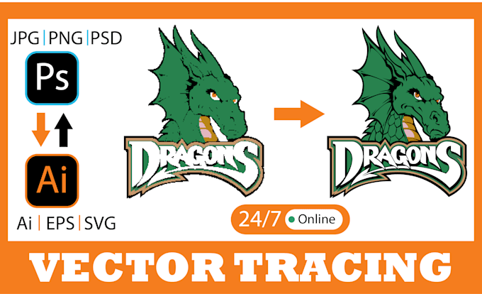 Vectorize logo, recreate,convert image to vector format, ai,svg,eps by Mahbub_hosen | Fiverr