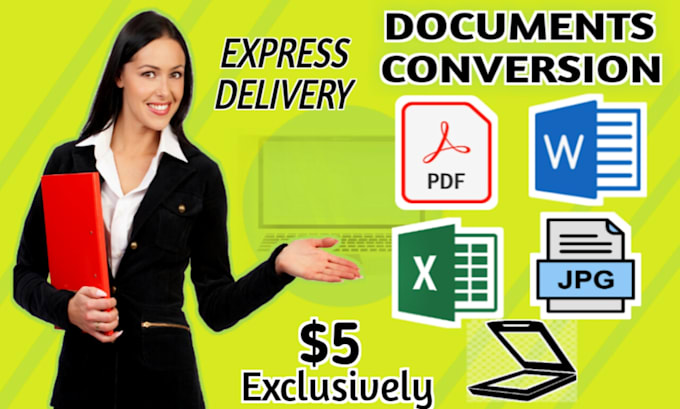 Documents conversion like pdf to word or excel, word to pdf by Anneafroza29 | Fiverr
