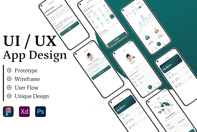 Do unique and creative app ui ux design by Zaibhassan703 | Fiverr