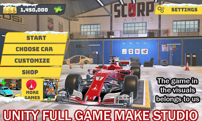 Make a game from scratch with unity prepare a project according to your request by Scorp_game ...