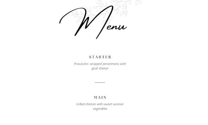 Design an impressive bar menu by Sidra_growth | Fiverr