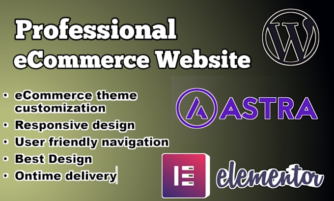 Create your ecomarce website by astra pro and elementor pro by Khokon3 | Fiverr