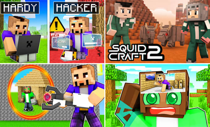 Hare una miniatura de minecraft, llamativa y rapida by Gfxmina | Fiverr