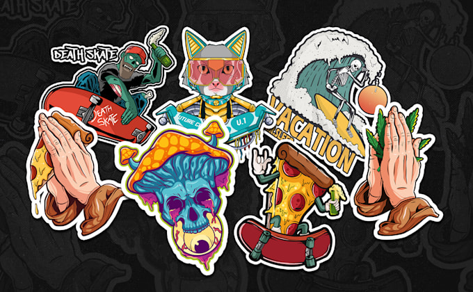 Create custom illustration for sticker pack design by Mrsleepstudio ...
