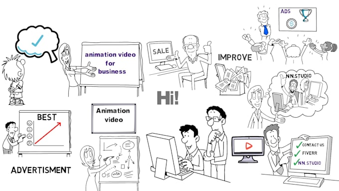 Create an attractive whiteboard explainer animation video by Nn_studio1 ...