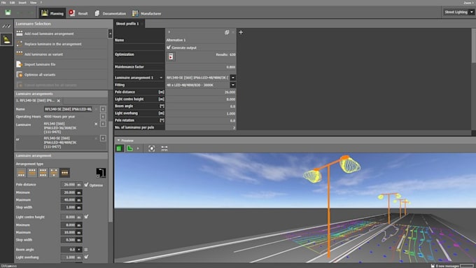 Provide street lighting design with dialux evo and autocad by ...