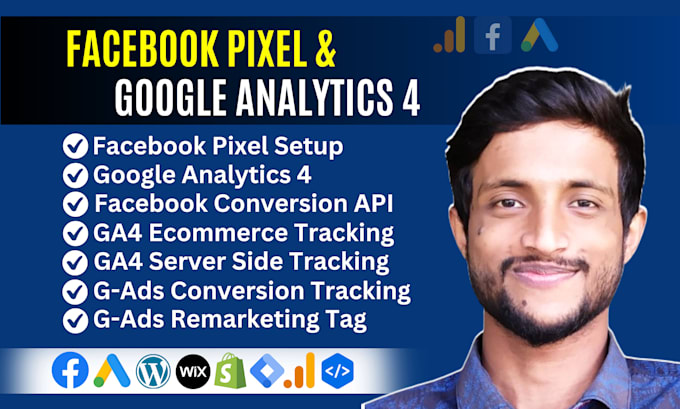Setup facebook pixel conversion api, google analytics 4, ga4 sever side tracking by ...