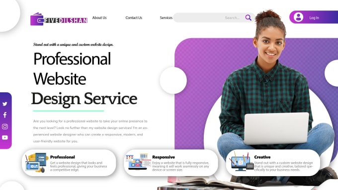 Professional website design services by Fivedilshan | Fiverr Professional website design services by Fivedilshan | Fiverr