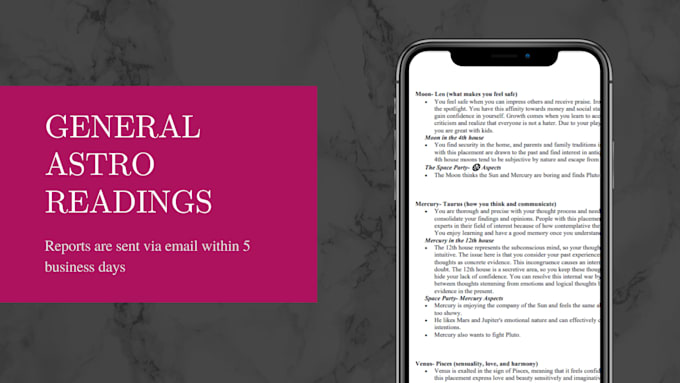 Read your astrology chart by Blossomwithbri | Fiverr