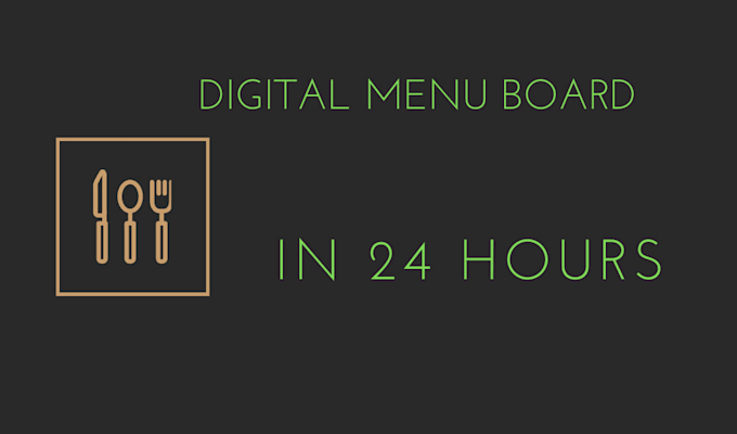 Design a static tv screen menu or digital menu by Marouanees936 | Fiverr