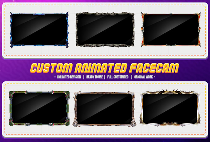 Design cool custom animated facecam, webcam overlay twitch,yt,fb by ...