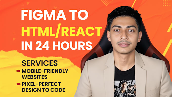 Convert psd to html, figma to react website,figma to html css responsive website by Surajvsonkar ...
