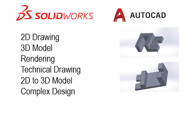 Create 2d drawing and 3d model using solidworks and autocad by Design_0_expert | Fiverr