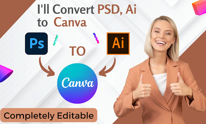 Convert psd, ai to canva editable and canva to psd or ai by Mis_paragon ...