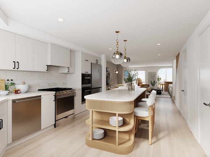 Create interior design, realistic 3d render in short time by Dzungcoi | Fiverr