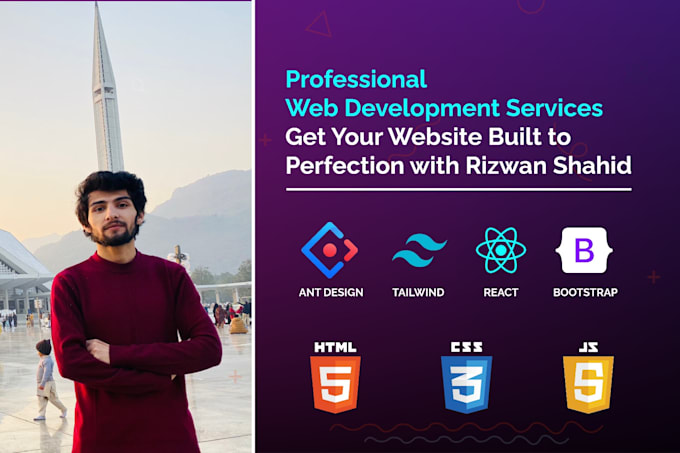 Design A Responsive Html Css React Nextjs Website For You By Rizwanbarcha393 Fiverr