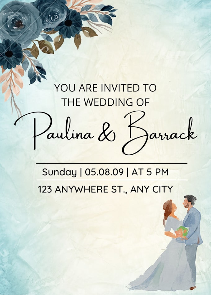 Design the most beautiful wedding invitation for you by Doonyazaid | Fiverr