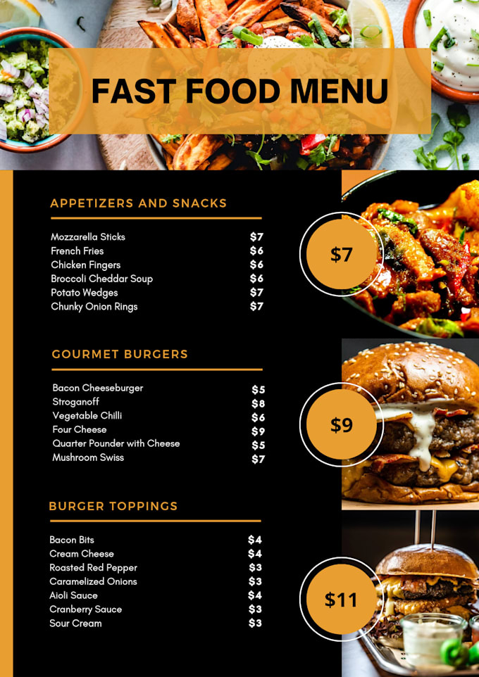 Design modern and professional menu restaurant by Locklo | Fiverr