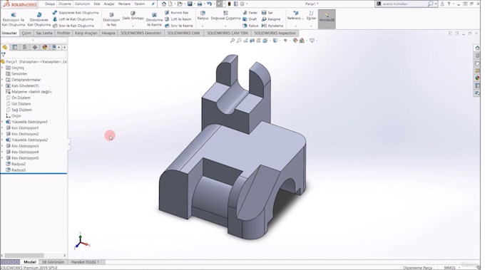 Do simple 3d models and 2d drawings with solidworks