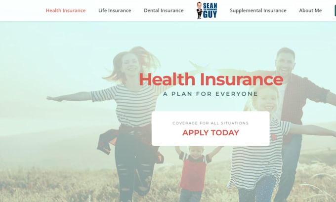 Health insurance website life insurance website life insurance landing ...