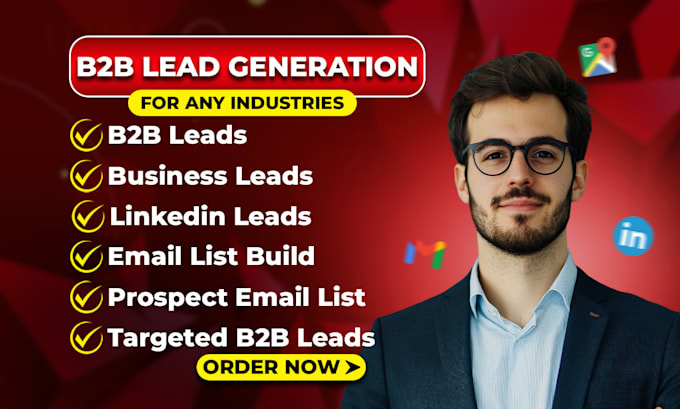Do b2b lead generation, linkedin lead, prospect email list, targeted email leads by B2b_perfree ...