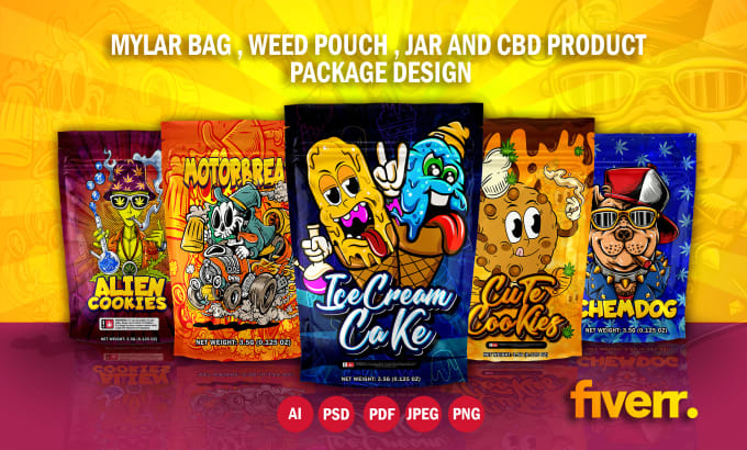 Design weed, cannabis packaging, mylar bag, and jar label designs by ...