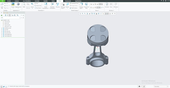 Do 3d modeling in creo parametric by Danilo_ciric | Fiverr
