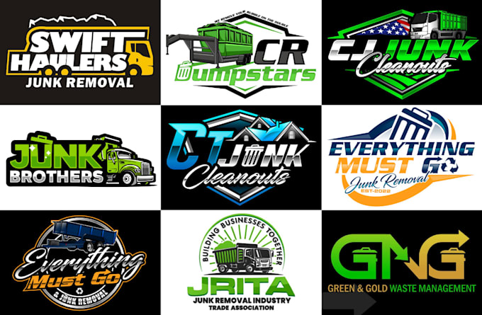 Do junk removal, recycling trash and hauling service logo by Logos ...