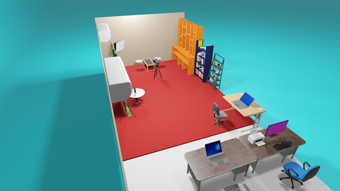Create a simple 3d room design for you by Catfisher3d | Fiverr