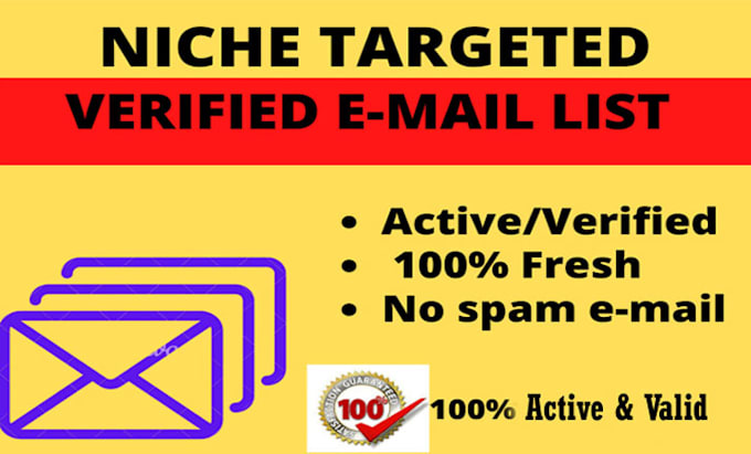 Provide niche targeted email list for your email marketing by Aronnosajol | Fiverr