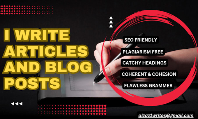 Do seo article writing, blog post writing or content writing by ...