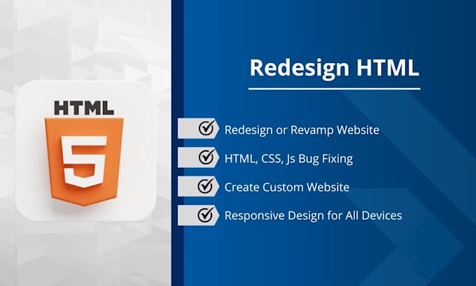 Redesign html css website by Mdislam124 | Fiverr