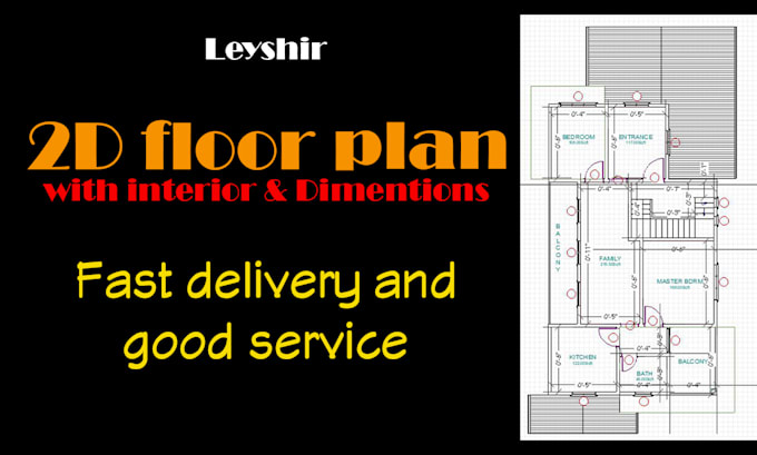 Basic house floor plan by Leyshir | Fiverr