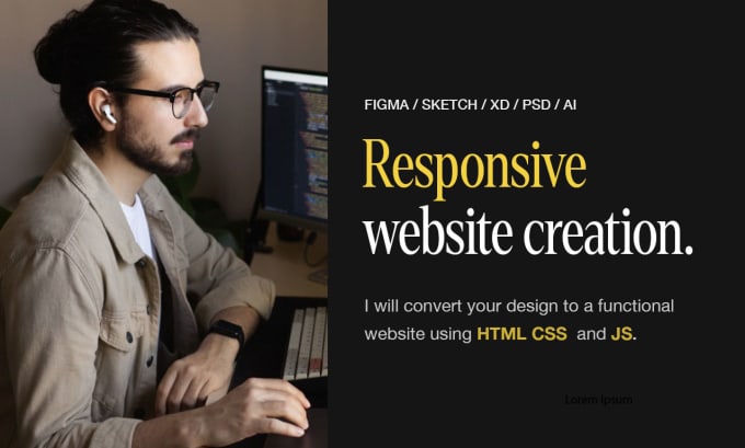 Code your website design using html, css and javascript by Jairnoeb ...