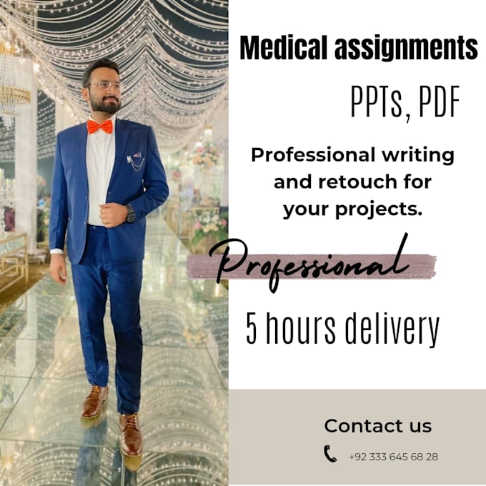 Make medical assignments, ppts for mbbs, bds, dpt by Ptzeshankhan | Fiverr