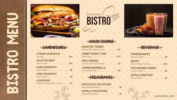 Do modern restaurant menu design by Mohammedett | Fiverr