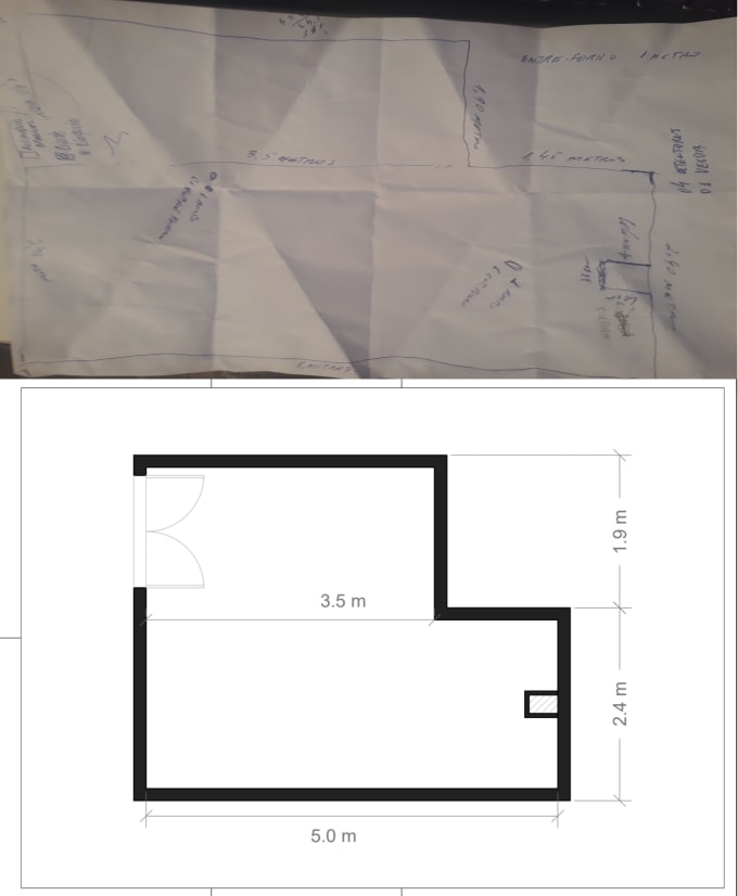 Convert your hand drawn sketches into autocad floorplan by Aguiar776 ... Convert your hand drawn sketches into autocad floorplan by Aguiar776 ...