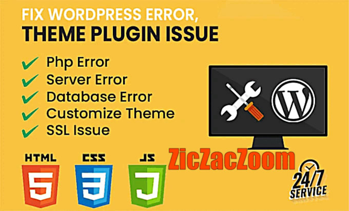 Fix wordpress error and theme plugin issue and php alerts by Shanjaan | Fiverr