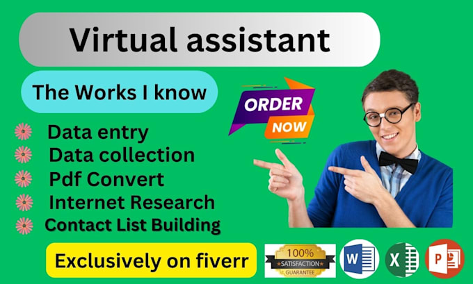 Be your virtual assistant for data entry, web research by ...