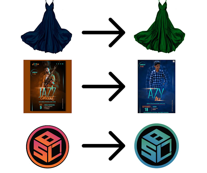 Change the colour of product,object and logo in photoshop by ...