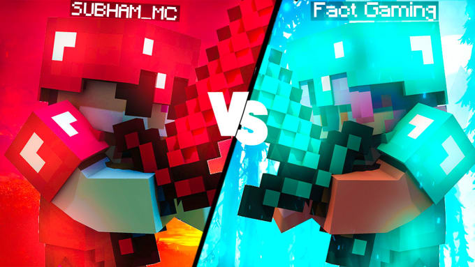 Make you 5 good minecraft 1v1 thumbnails by Owizthegreat | Fiverr